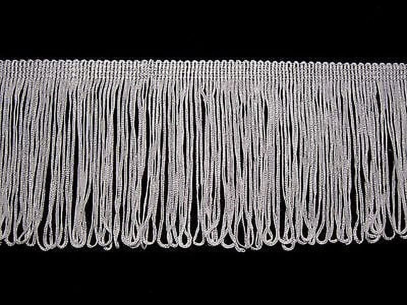 Lily 4" Black, White Dance Costume Supply Rayon Looped Chainette Fringe ...