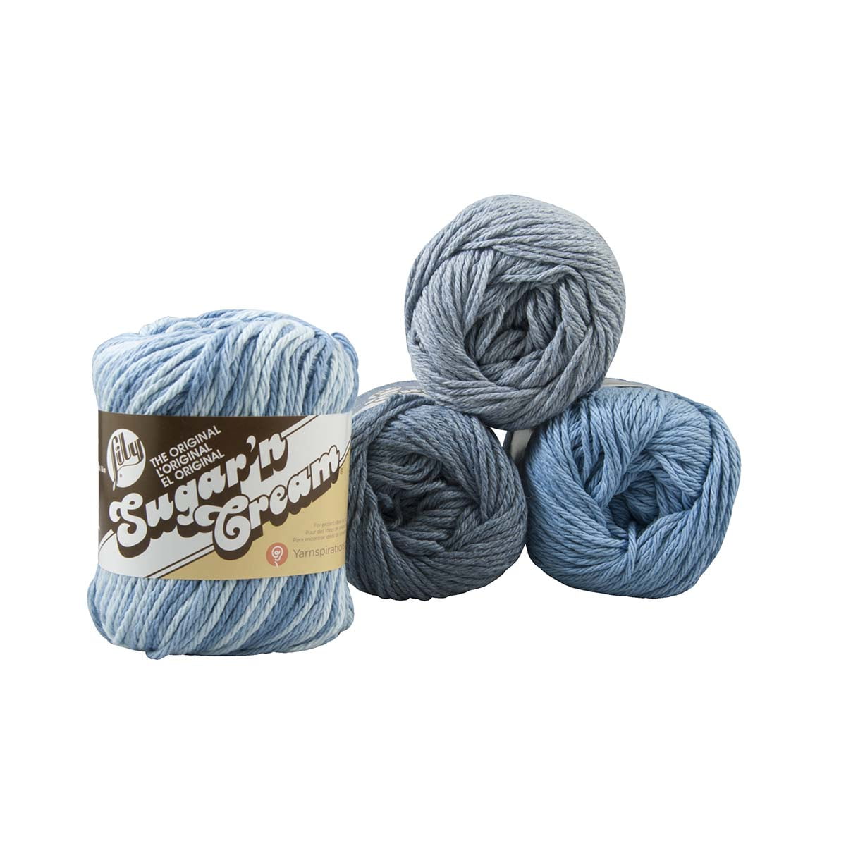 Lily 71 g 100% cotton faded-denim Yarn, 110 m (4 Count) - Walmart.com