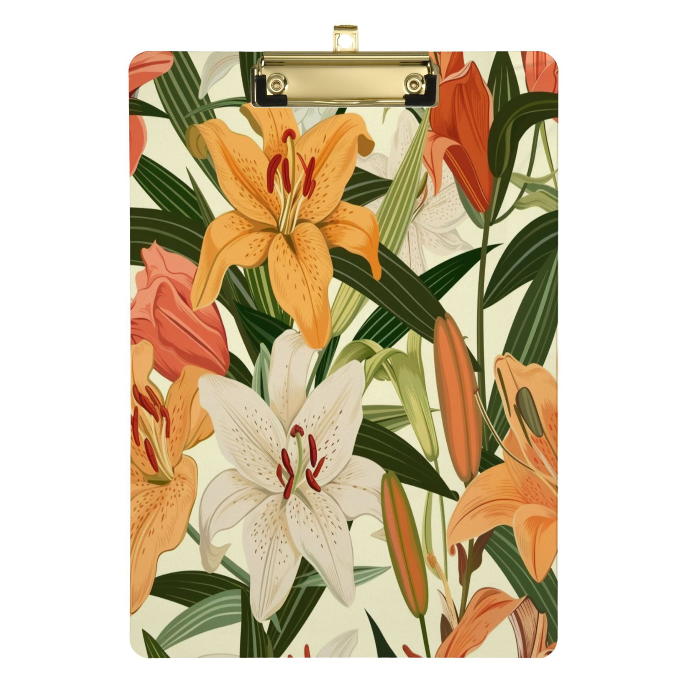Lily Flower Acrylic Clipboards A4 Standard Letter Size Clipboard 12.5 ...