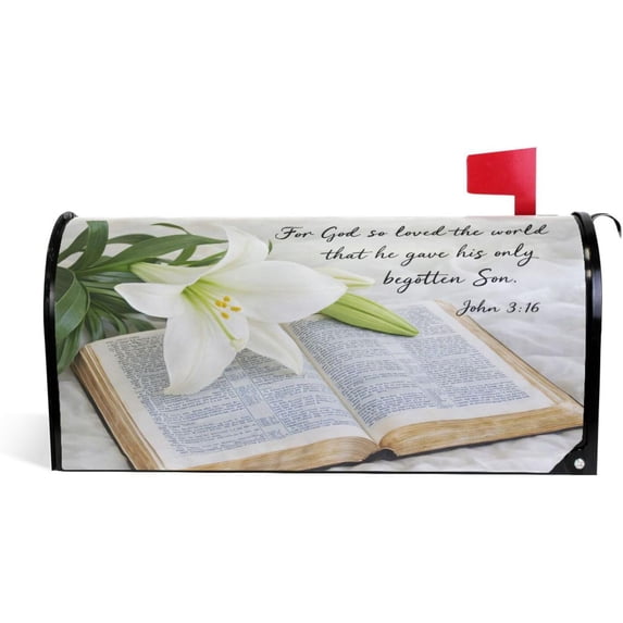 Lily Flower Easter Morning Magnetic Mailbox Cover MailWraps Garden Yard ...
