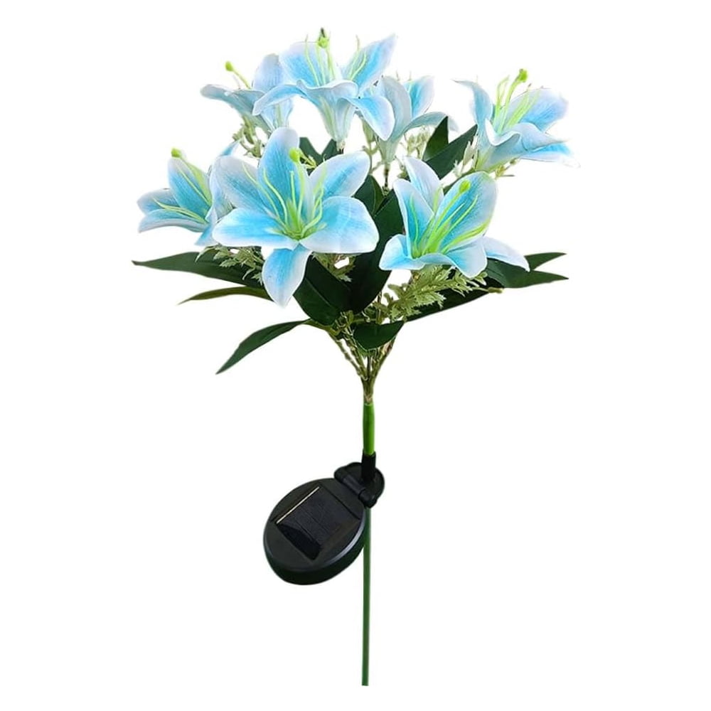 Lily Flower Solar Lights Outdoor Garden Lawn light LED Solar Flower ...