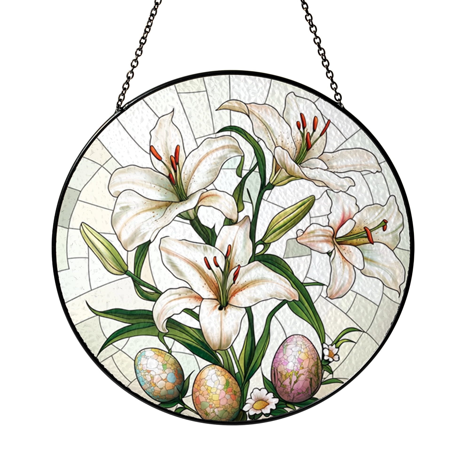 Lily Flower Spring Stained Glass Suncatcher – Floral Window Decor ...