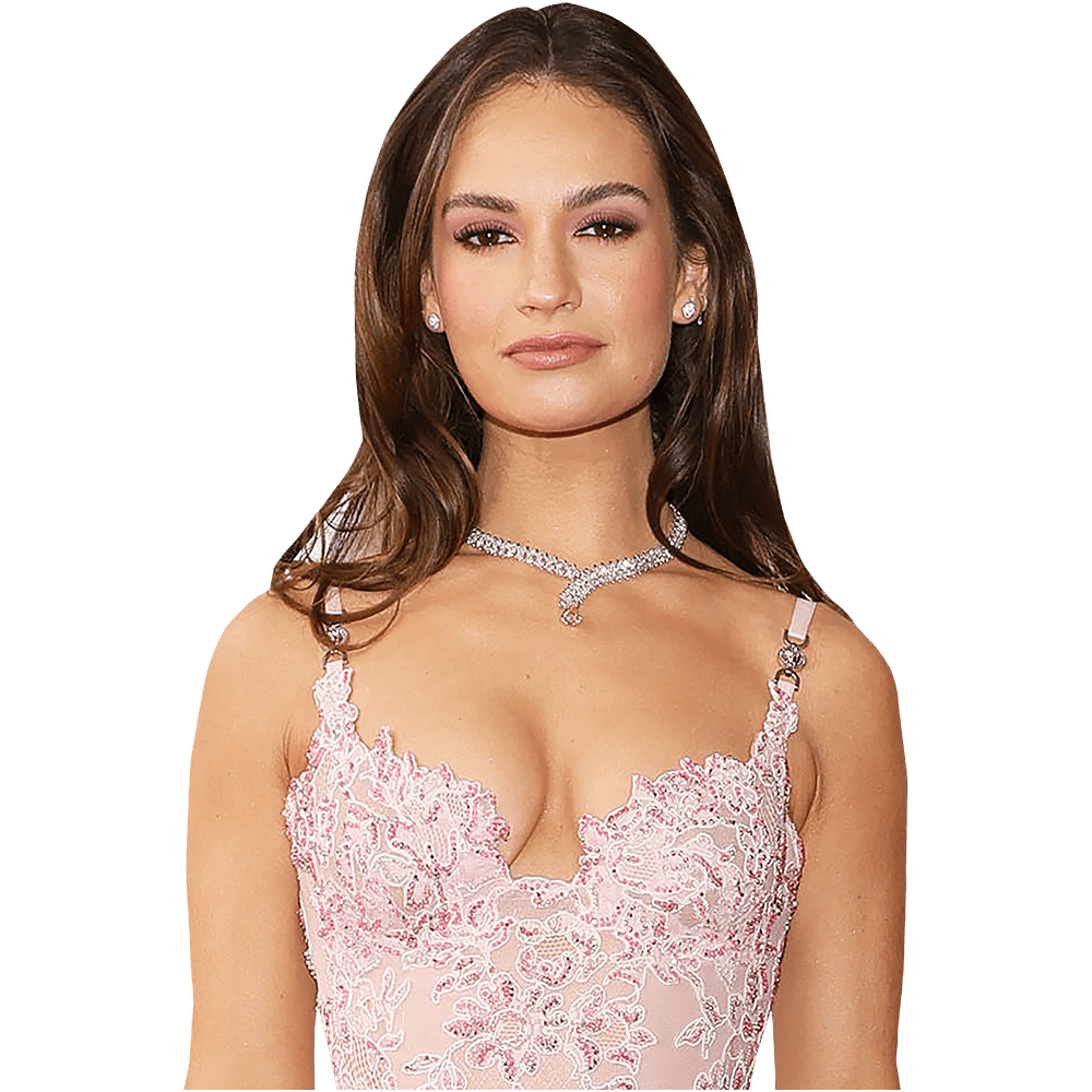 Lily James (Pink Dress) Half Body Buddy Cutout - Walmart.com