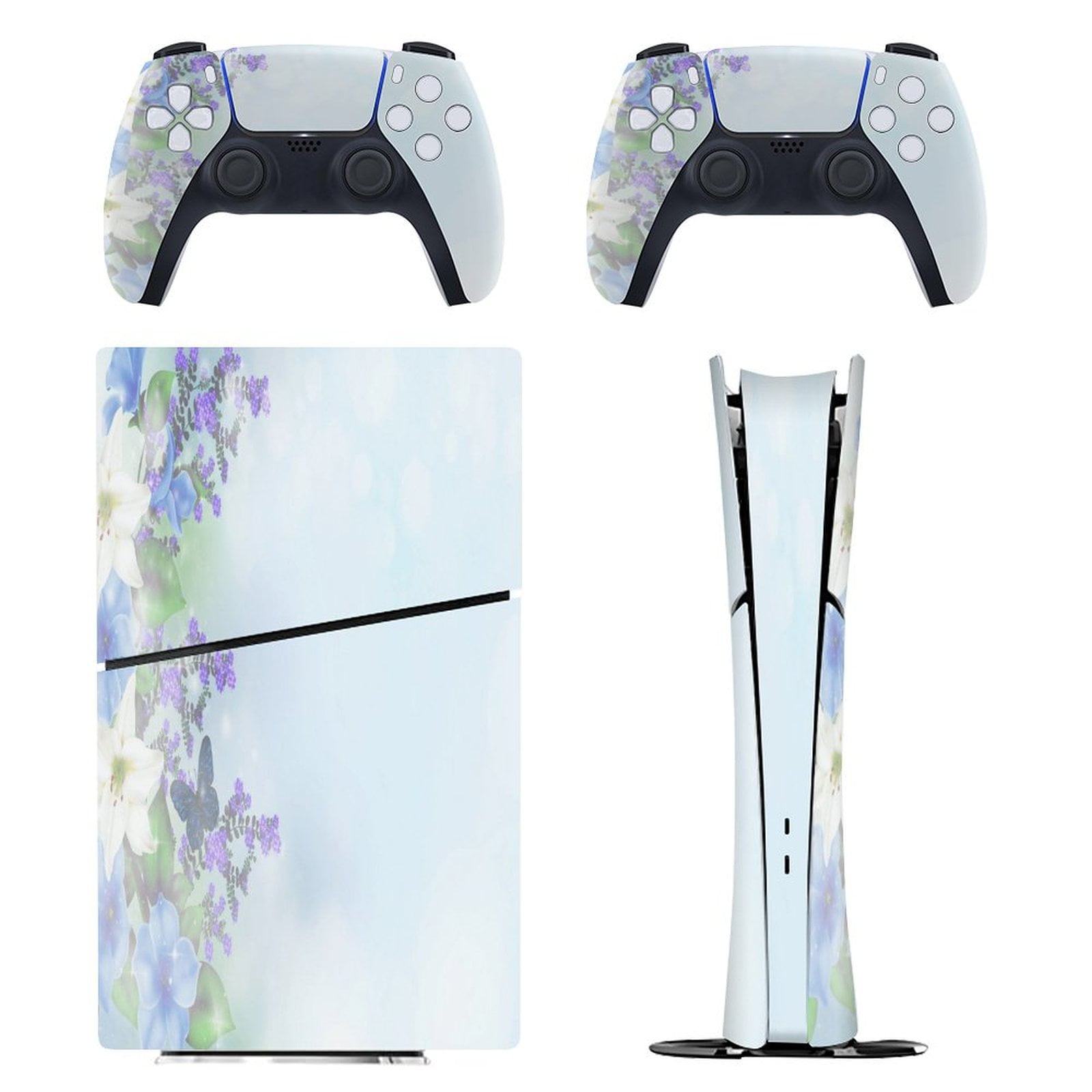 Lily, Lavender, Watercolor PS5/PS5 Slim Digital Disc Skin Sticker For ...