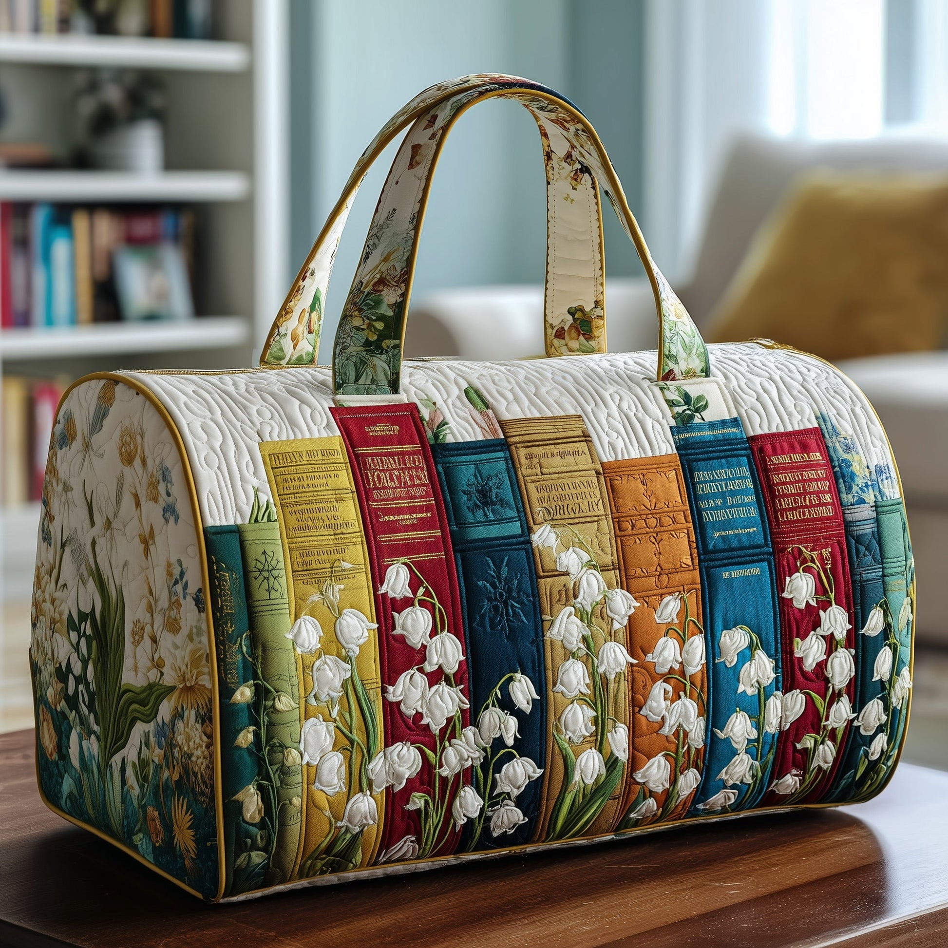 Lily Library Quilted Duffle Bag, Quited Travel Tote Bag, Quited ...