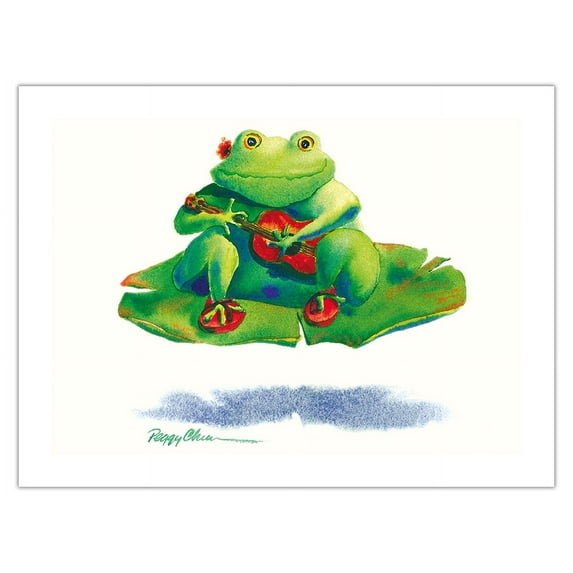 Lily Love - Hawaiian Frog (Poloka) with Ukulele - From an Original ...
