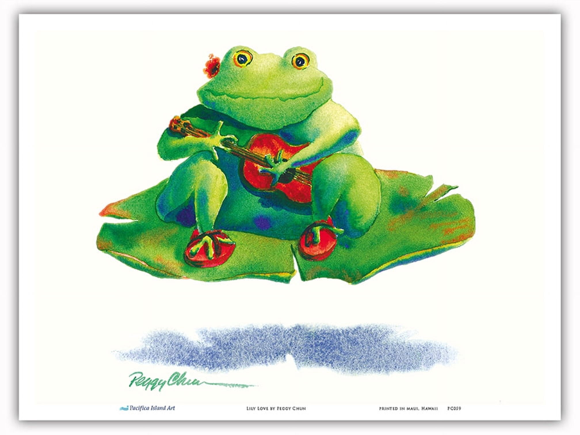 Lily Love - Hawaiian Frog (Poloka) with Ukulele - From an Original ...