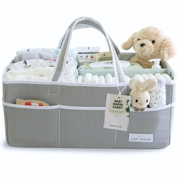 Baby Diaper Caddy Organizer, Baby Shower Basket for Newborn Boys or ...