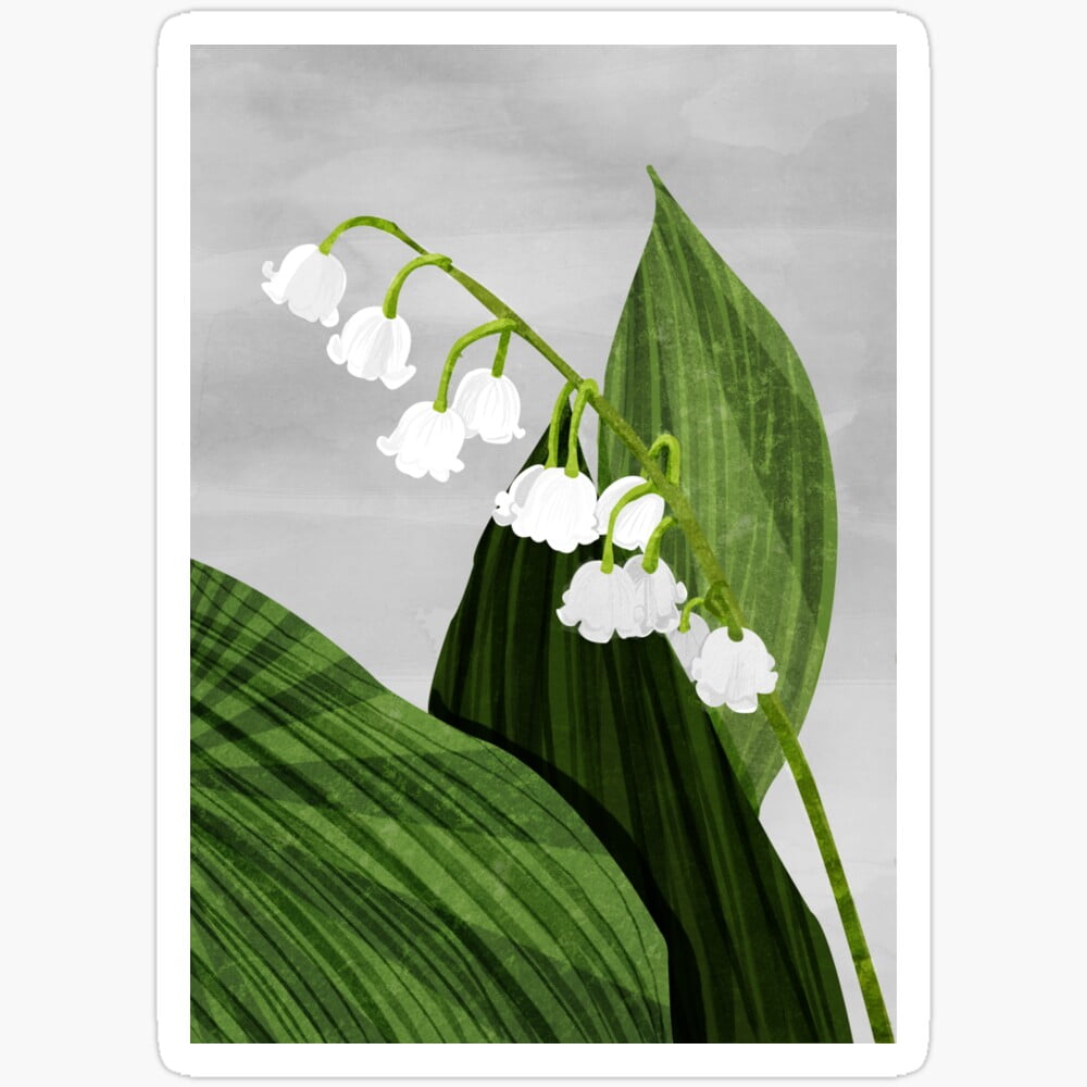 Lily Of The Valley Sticker Phone Decal Water Bottle Stickers Car Decals ...