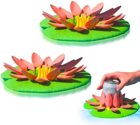 Lily Pad Cupholder, Non-Inflatable Pool and Hot Tub Drink Holders,Self ...