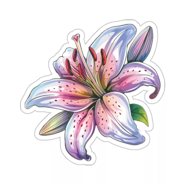 Lily Pad Flower Realistic Beauty Nature Artwork Kiss Cut Sticker Vinyl ...