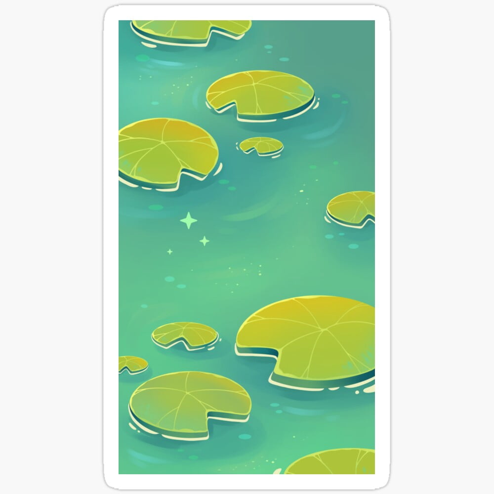 Lily Pads Sticker Phone Decal Water Bottle Stickers Car Decals, Laptop ...