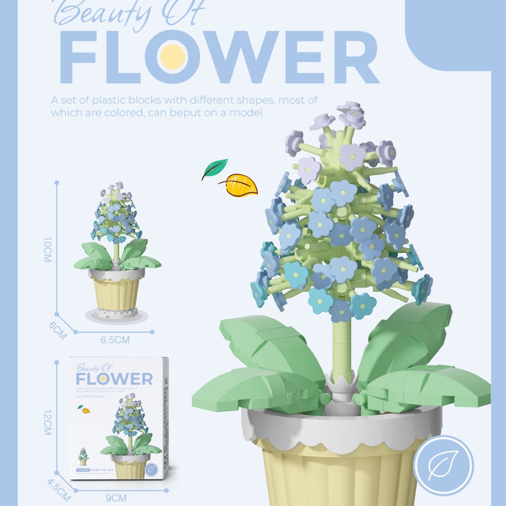 Lily Potted Plant Micro Mini Building Blocks Toys - Realistic Floral ...