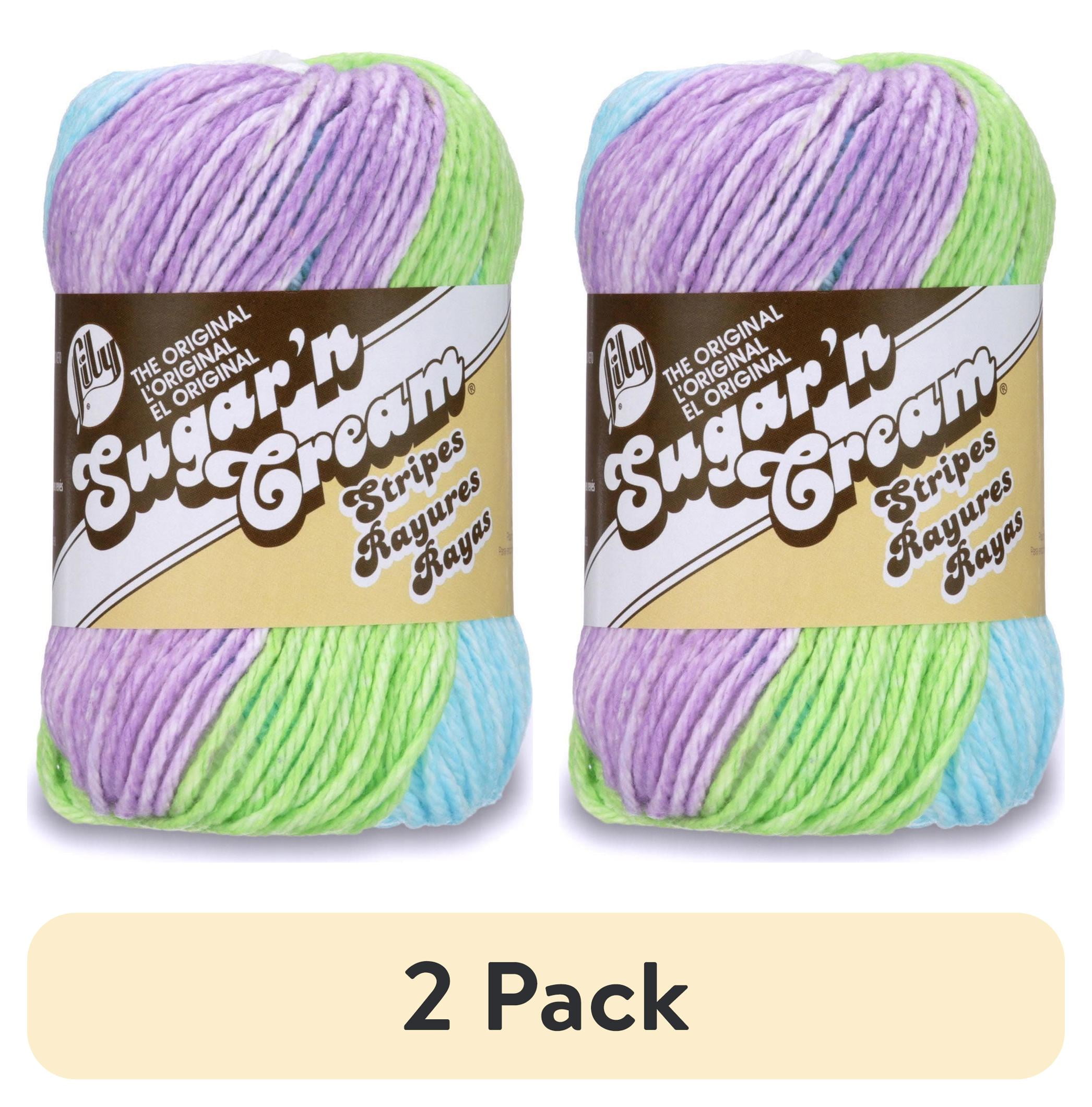 (2 pack) Lily Sugar'n Cream Medium 100% Cotton Violet Yarn, 95 yd ...