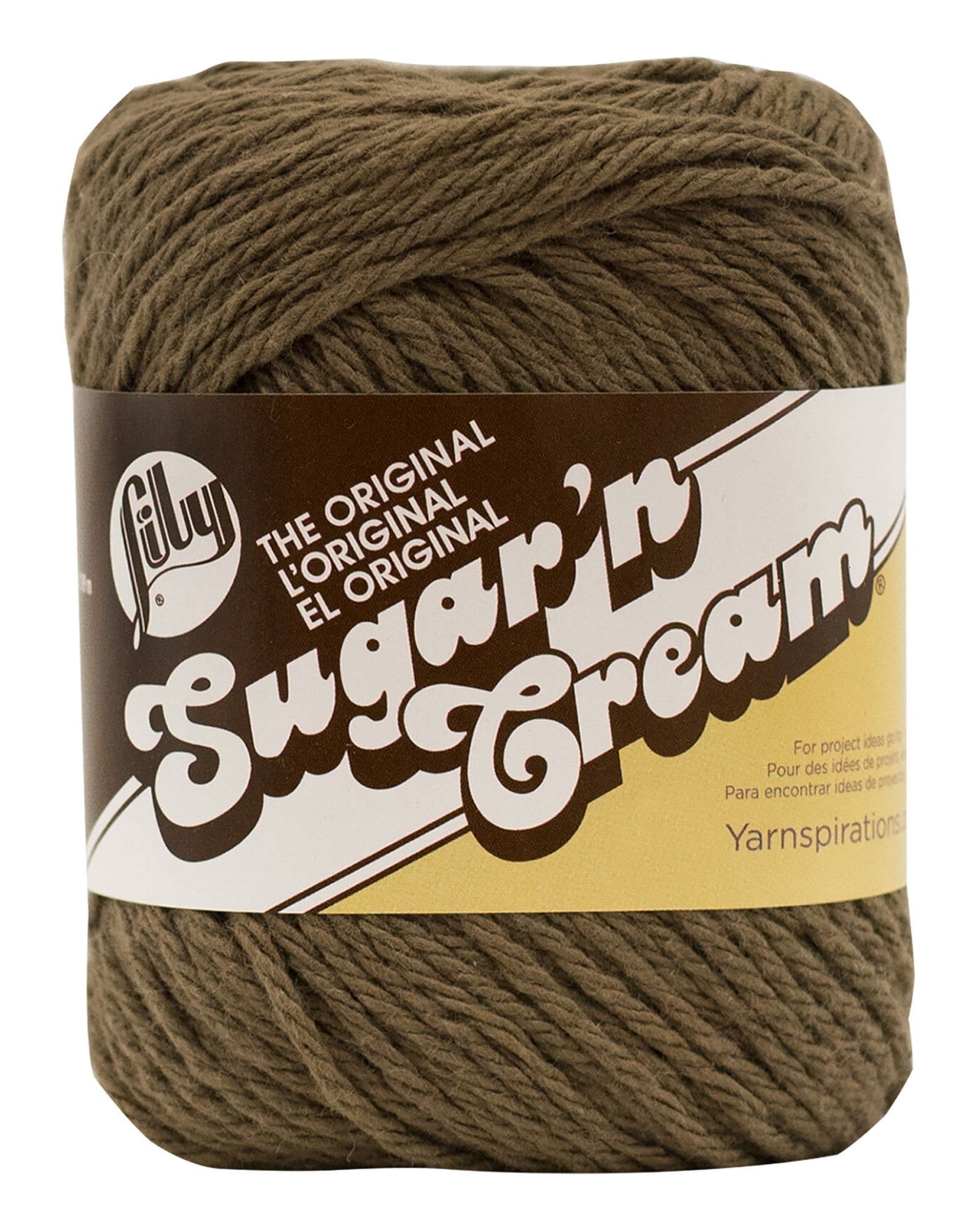 Lily Sugar'n Cream 100% Cotton Yarn, Warm Brown, 120 yd, Medium, Ideal ...