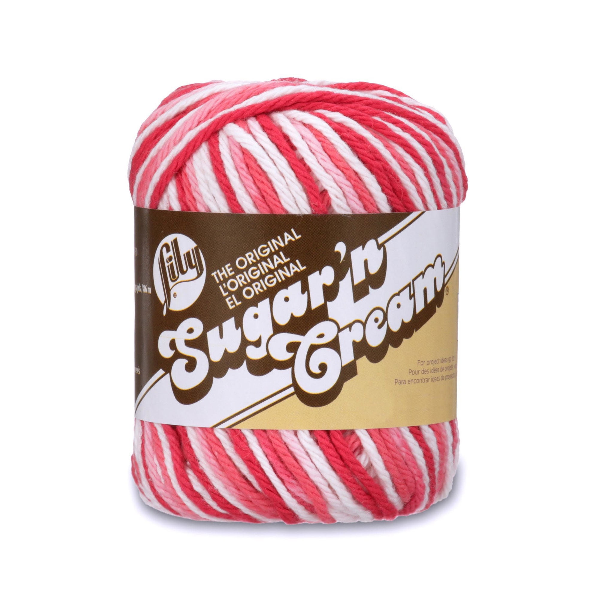 Lily Sugarâ€™n Cream Cotton Yarn, Azalea Ombre, Medium, 2oz, 100% ...