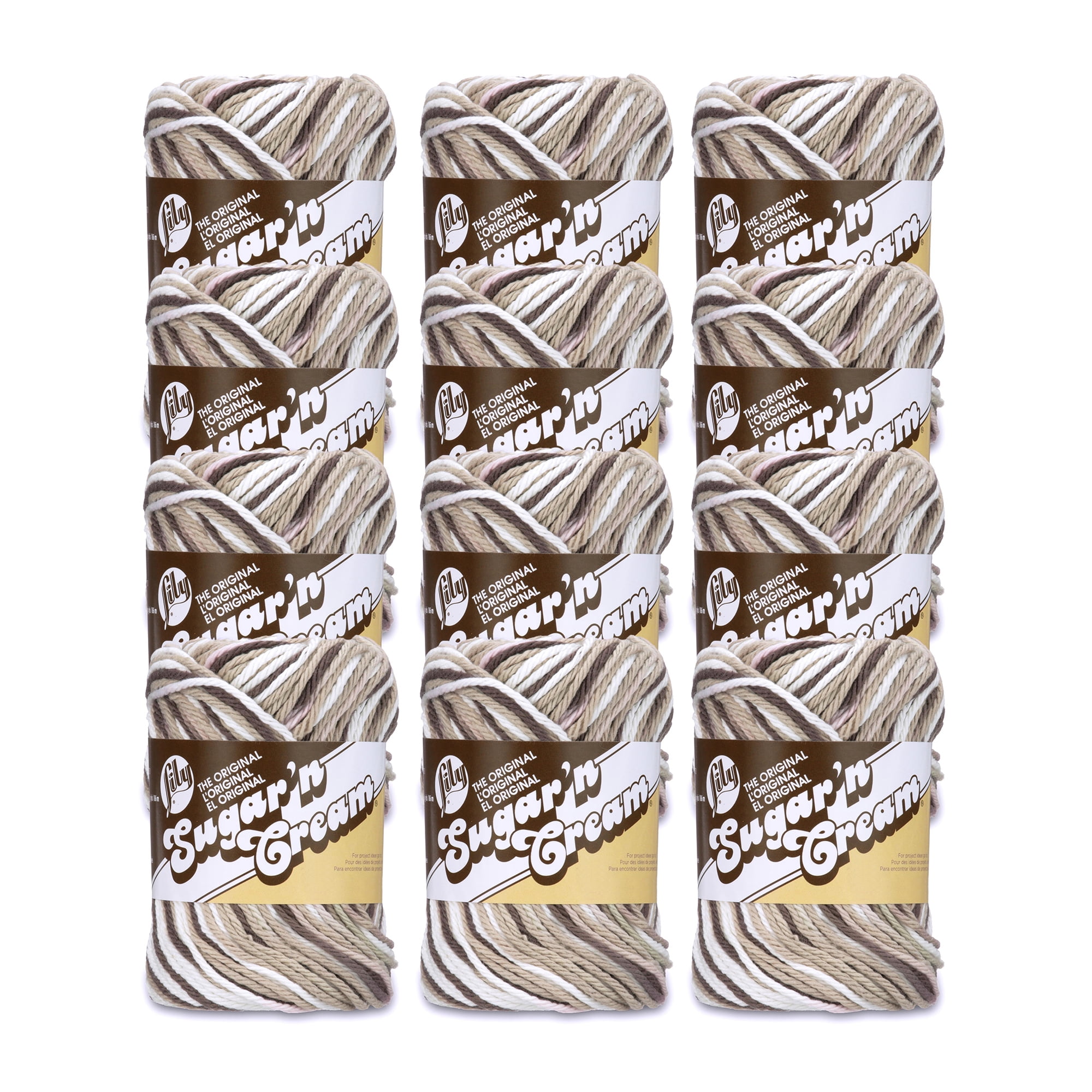 Lily Sugar'n Cream® The Original Ombre #4 Medium Cotton Yarn, Chocolate 2oz/57g, 95 Yards (12 ...