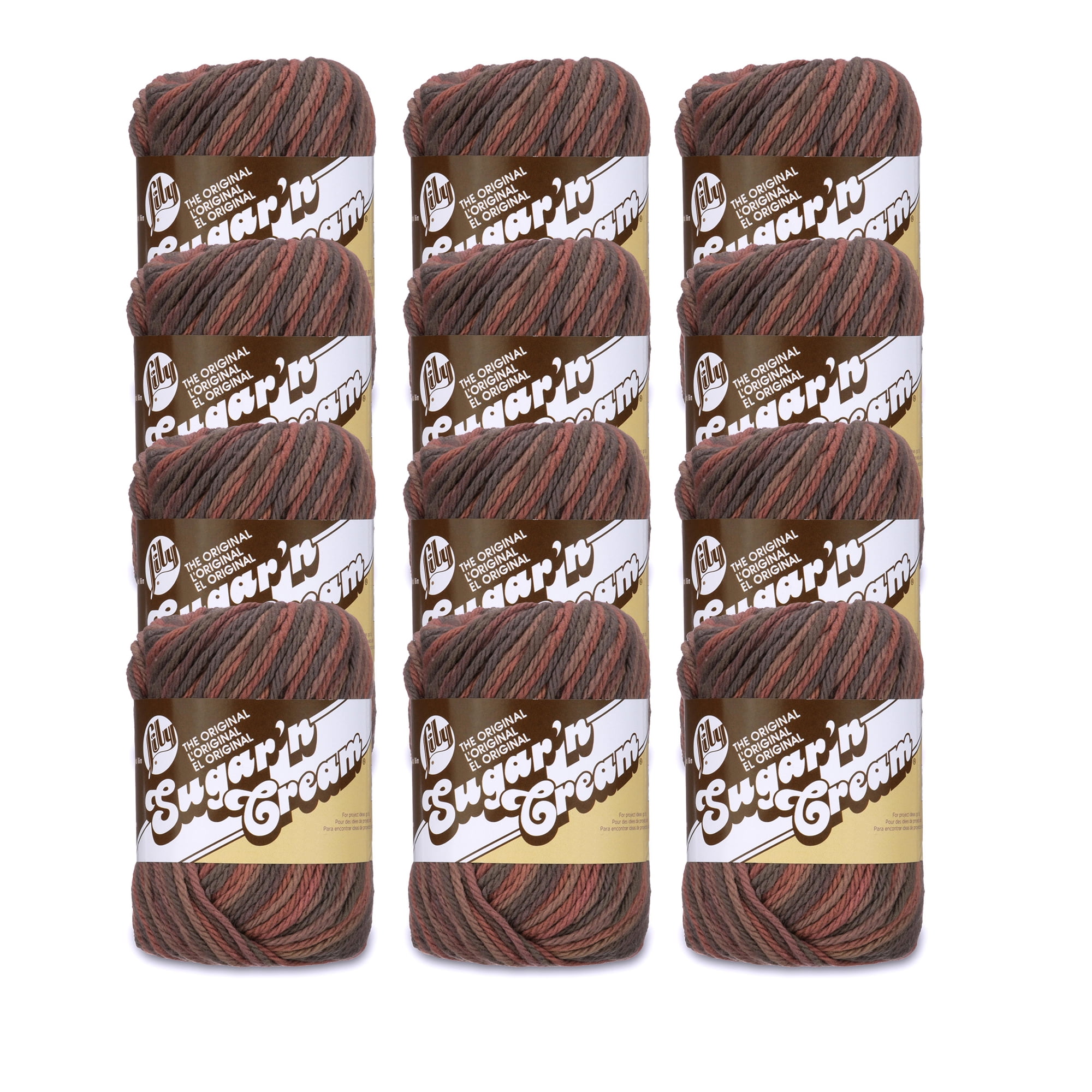 Lily Sugar'n Cream® The Original Ombre #4 Medium Cotton Yarn, Terra Firma 2oz/57g, 95 Yards (12 ...