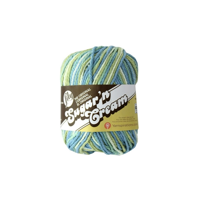 Lily Sugar'n Cream Cotton Yarn - Ombres-Waterfront Ombre - Walmart.com