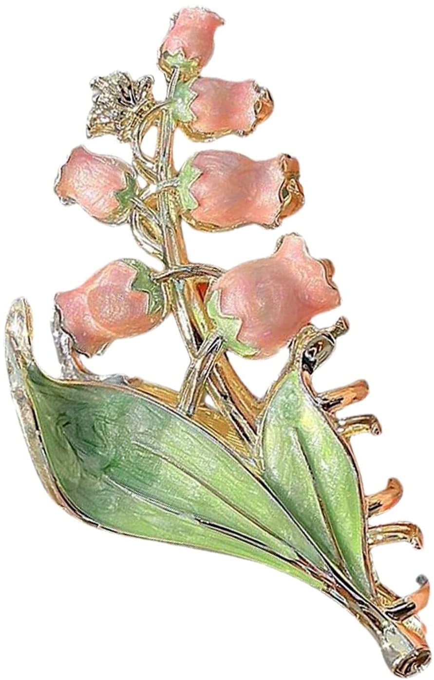 Lily of The Valley Flower Hair Clips, Large Metal Hair Claw Clip,Orchid ...