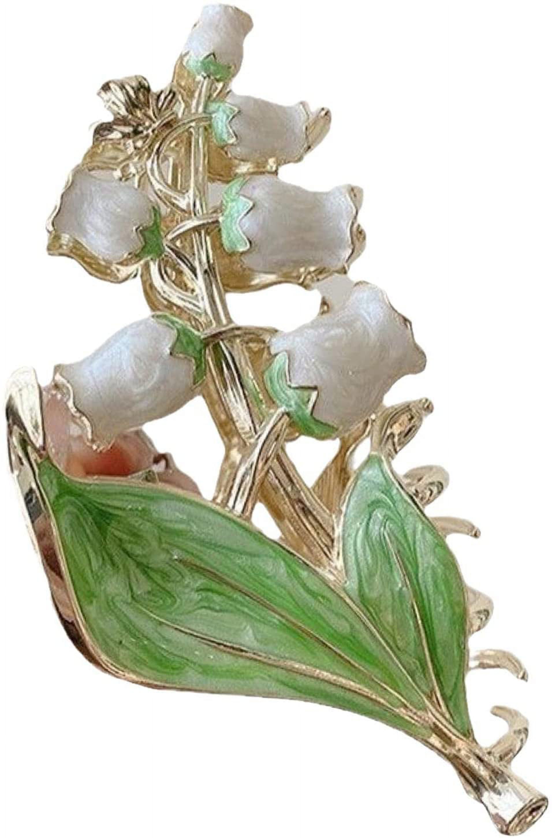 Lily of The Valley Flower Hair Clips, Large Metal Hair Claw Clip,Orchid ...