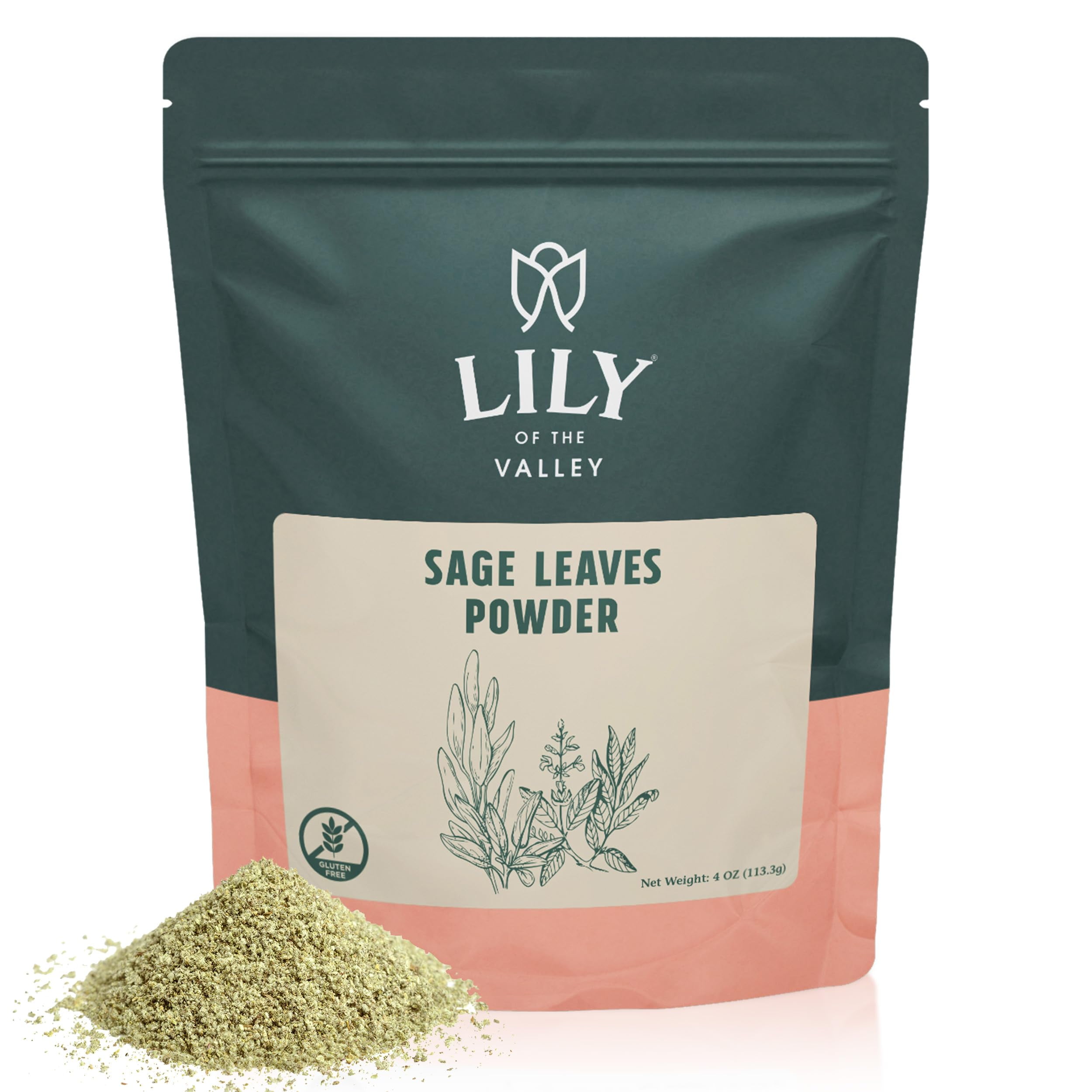 Lily of the Valley TSF6 Sage Leaf Powder - Ground Sage leaves - Seasoning Herb Spice - No ...