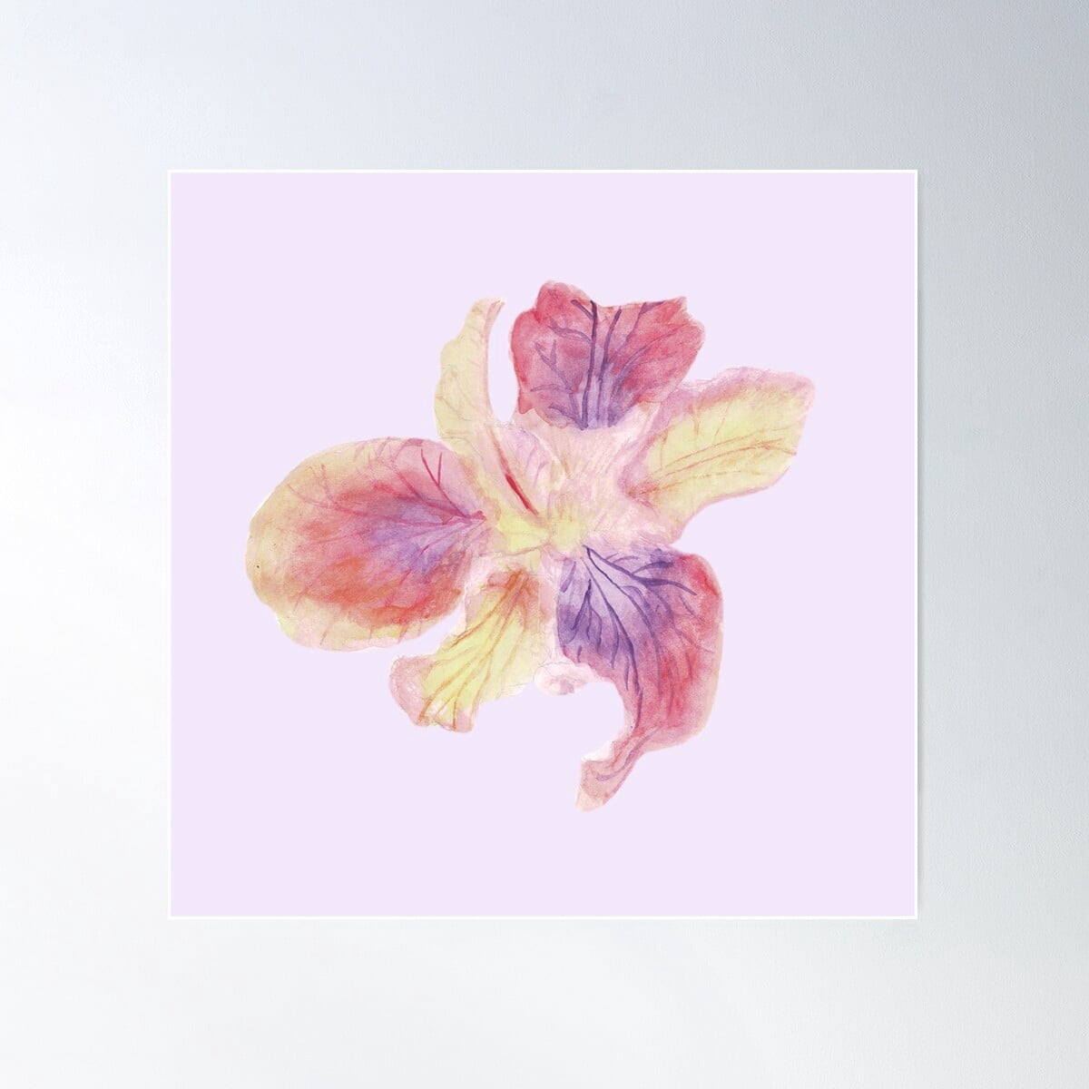 Lily Watercolor Poster Wall Art, Modern Wall Decor For Living Room ...