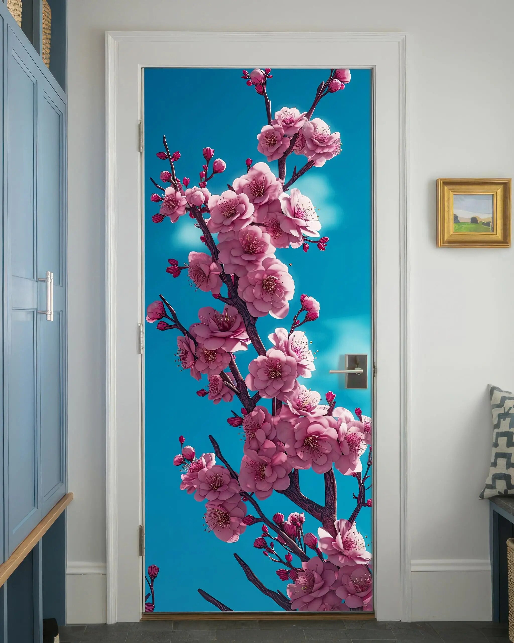 Lily door Decal natural landscape wallpaper Dinosaur door decal ...