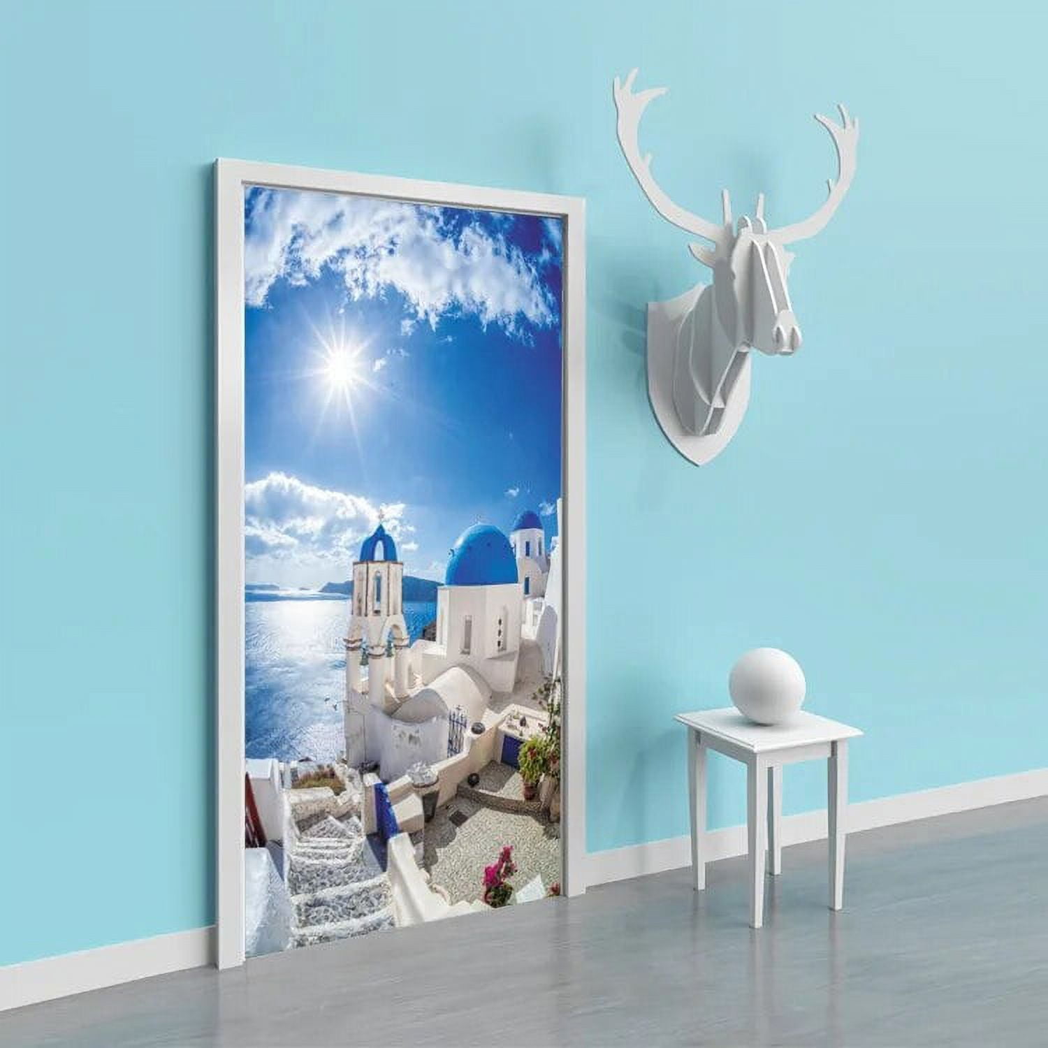Lily door Decal natural landscape wallpaper Dinosaur door decal ...