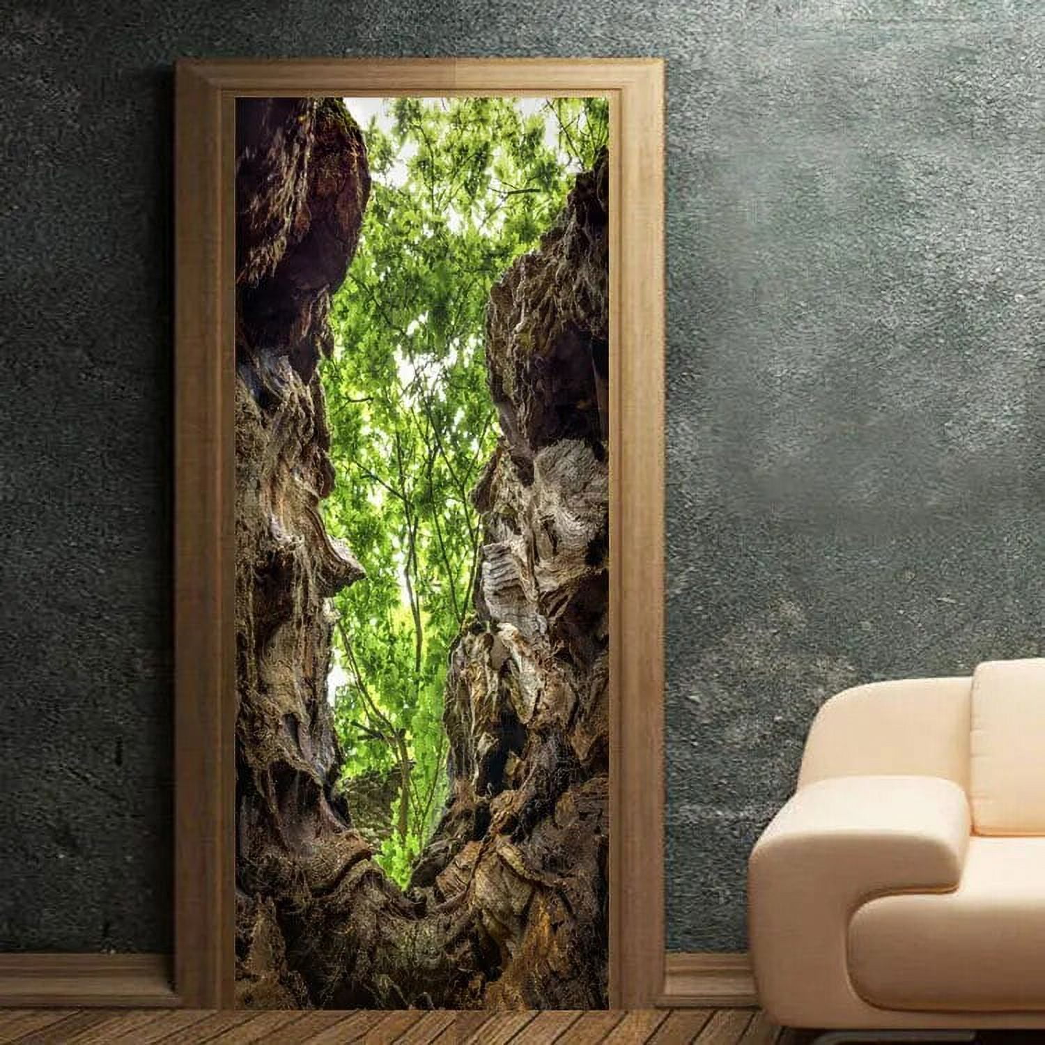 Lily door Decal natural landscape wallpaper Dinosaur door decal ...