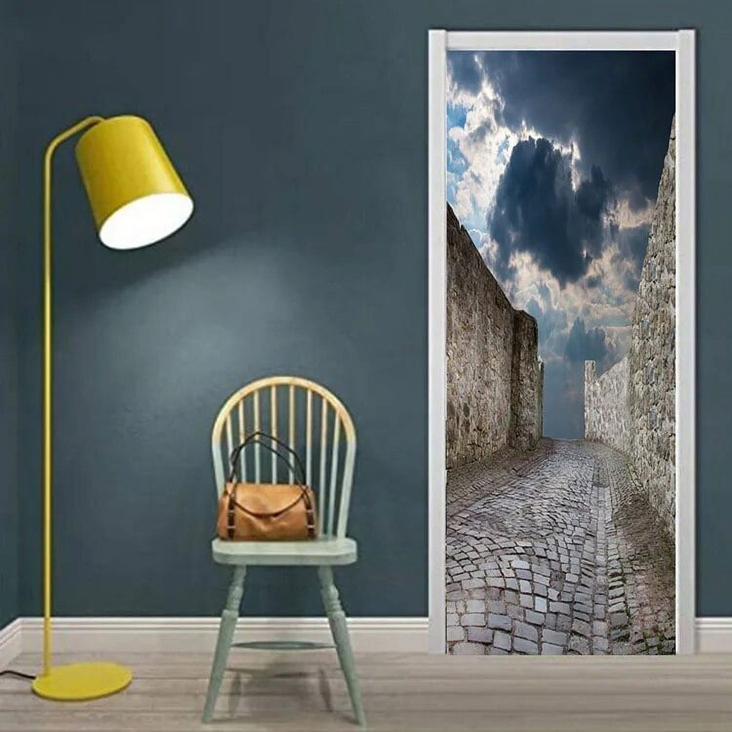 Lily door Decal natural landscape wallpaper Dinosaur door decal ...