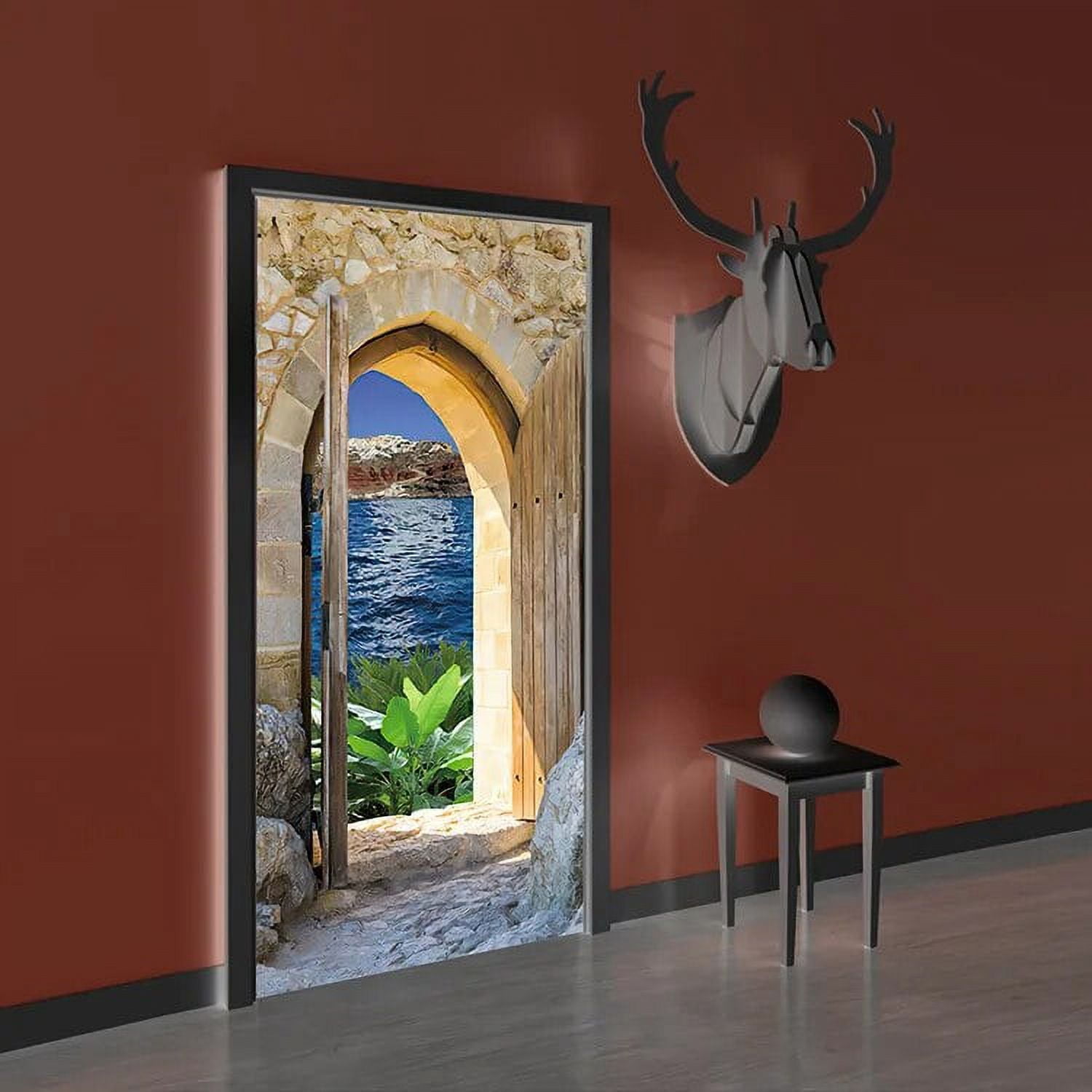 Lily door Decal natural landscape wallpaper Dinosaur door decal ...