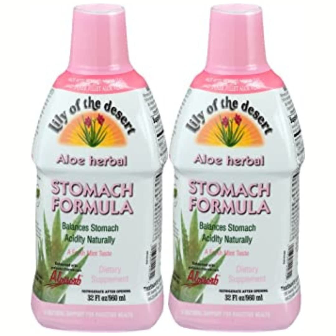 Lily of The Desert Aloe Vera Herbal Stomach Formula, Soothe Heartburn ...