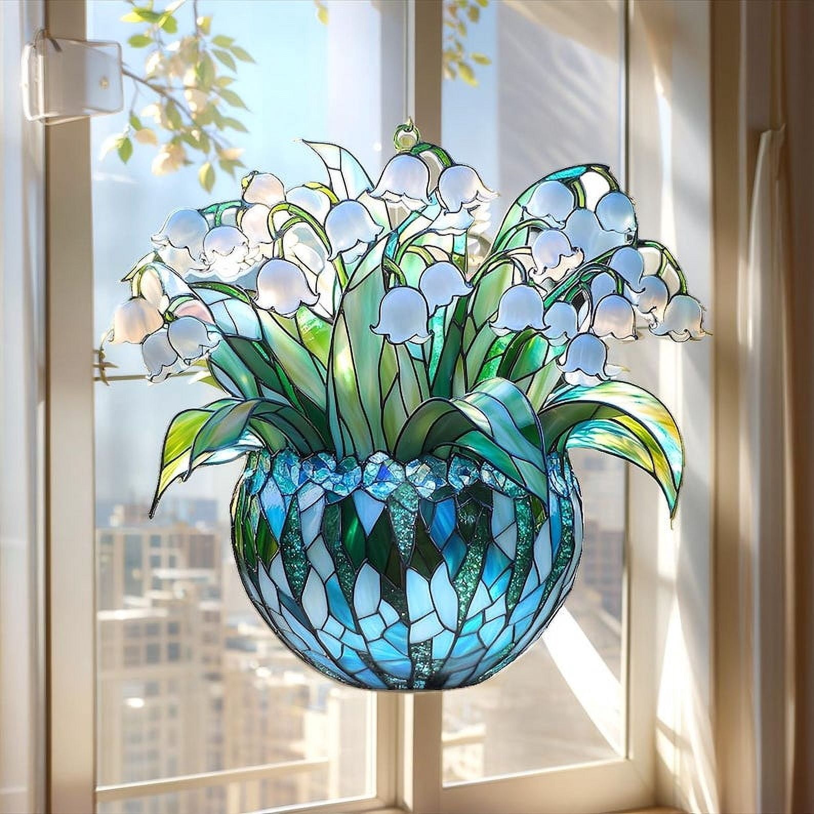 Lily of the Valley Acrylic Window Decor Flower Art Decoration Home ...