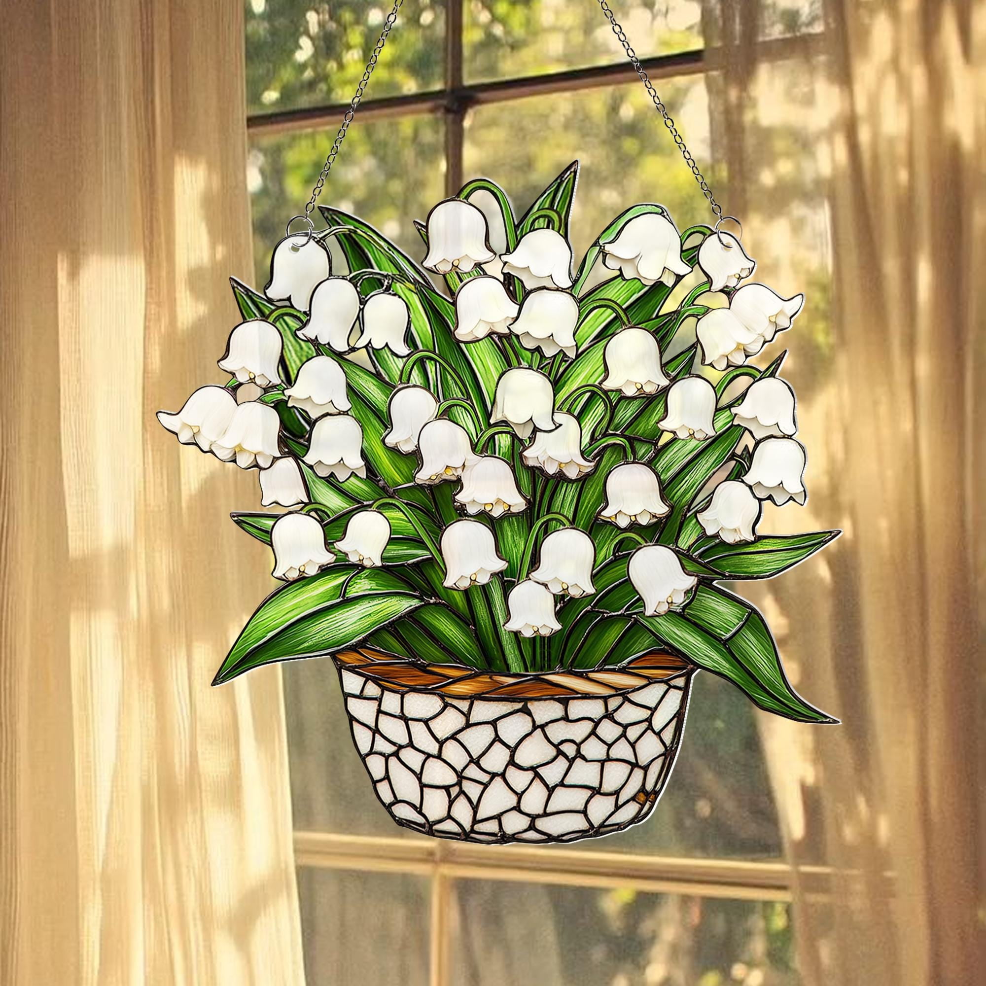 Lily of the Valley Suncatcher: Acrylic May Birth Flower Window Art ...