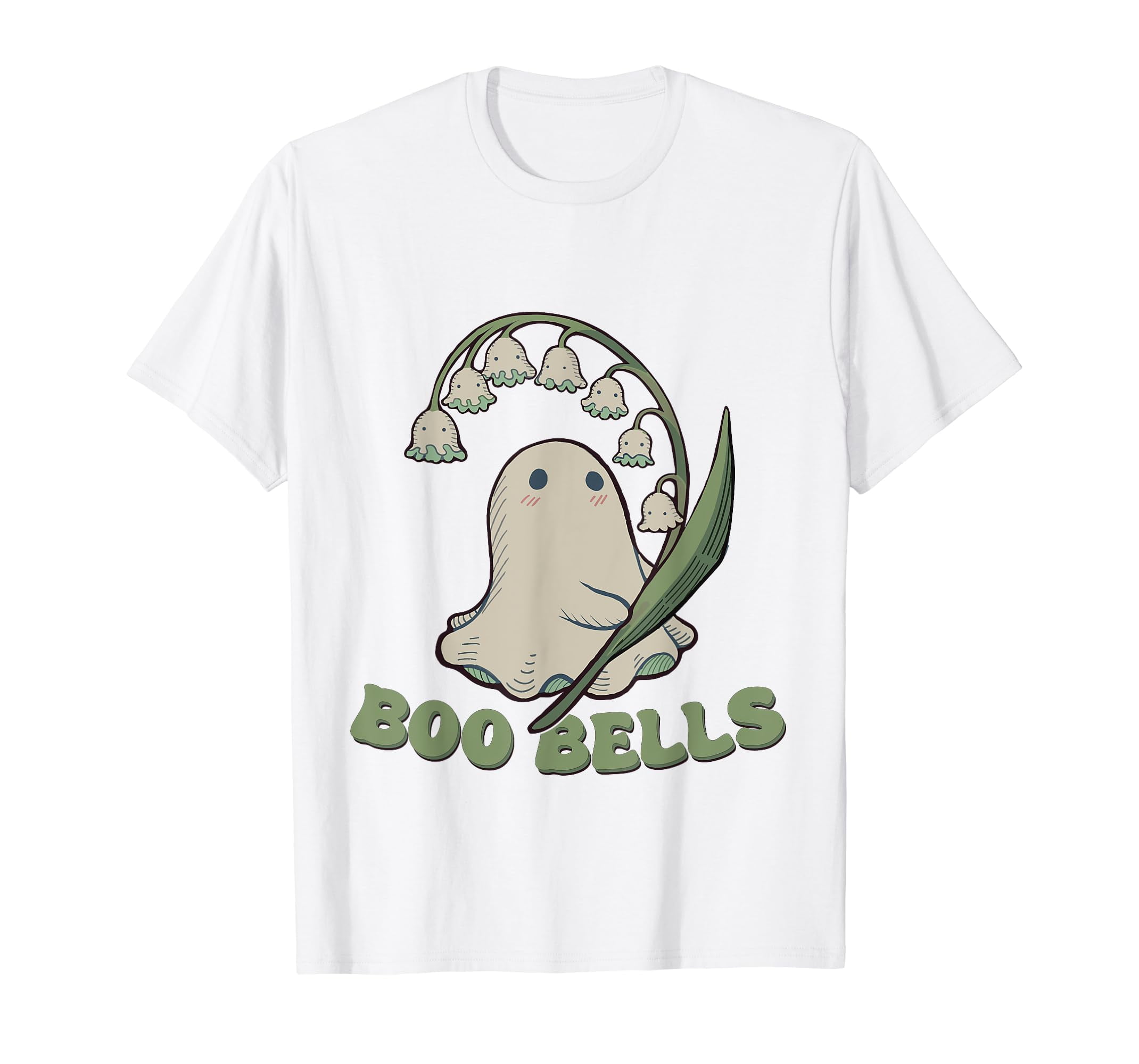 Lily of the valley flower cute ghost Halloween Boo bells T-Shirt ...