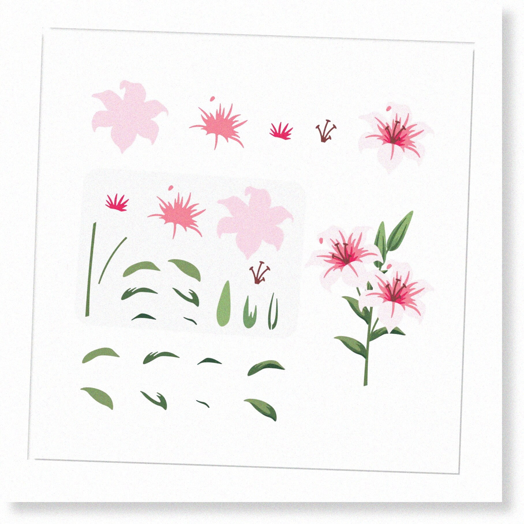 Lily's Blooming Layers - 11.78.3" Reusable Bouquet: Spring Botanical ...