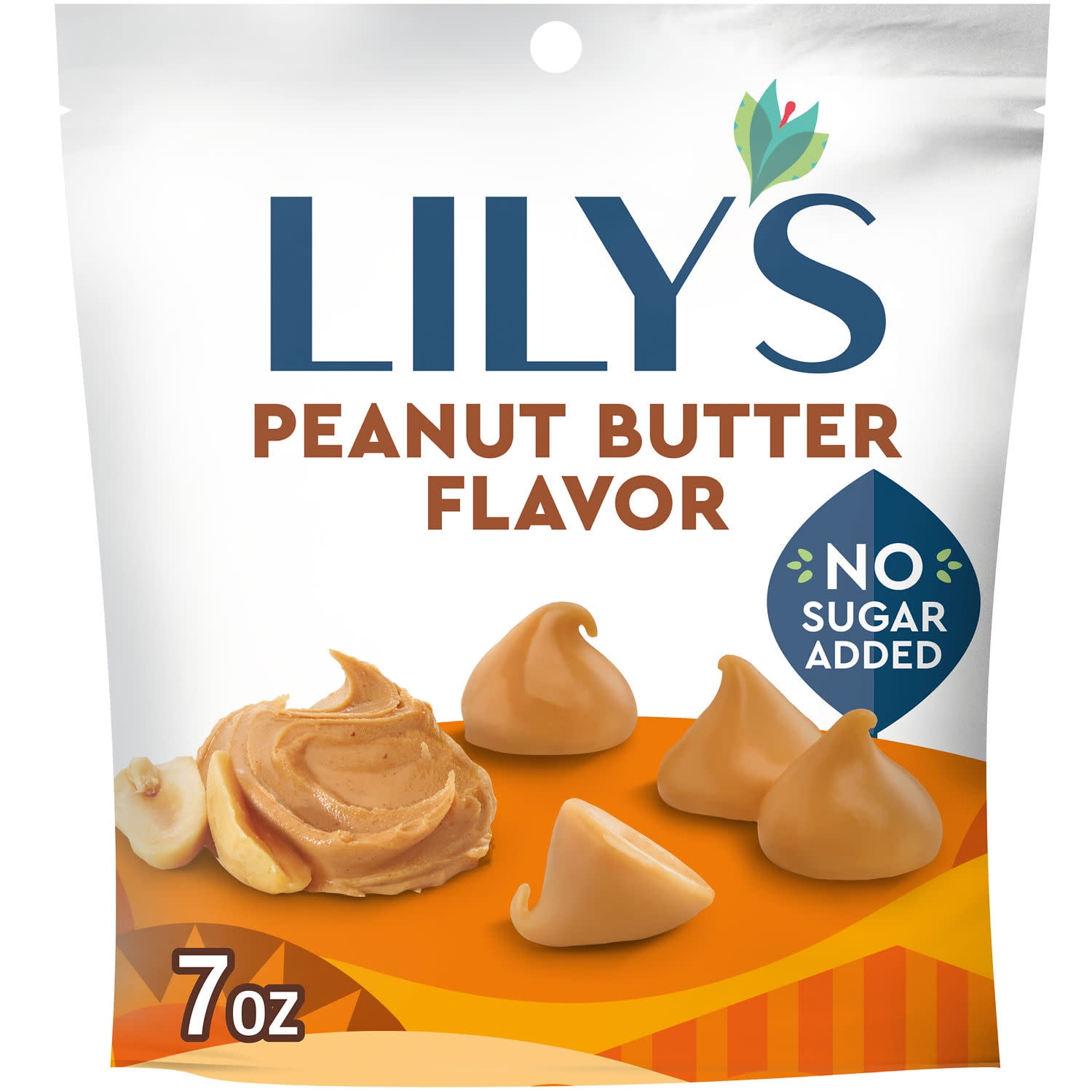Lily's Gluten-Free Peanut Butter Flavored Baking Chips, No Sugar Added ...