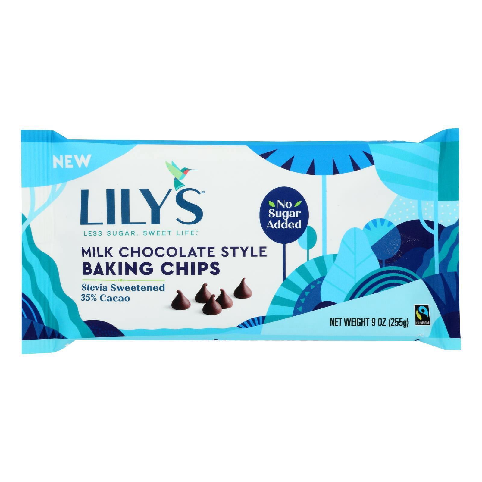 Lily's, Milk Chocolate Style Baking Chips, 9 oz, Certified Gluten Free ...