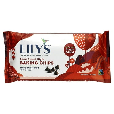 Lily's Sugar Free, Non-GMO, Gluten Free Dark Chocolate Baking Chips, 24 ...