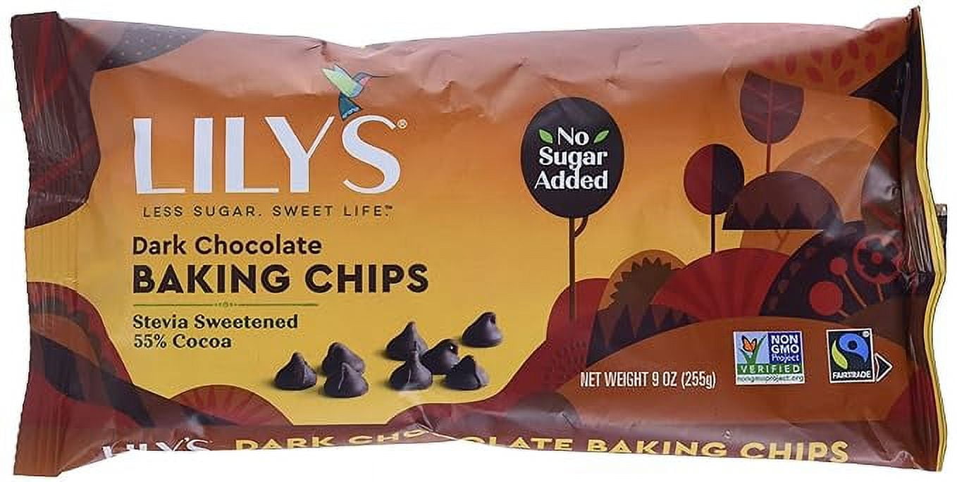 Lily's Sweets, Dark Chocolate Baking Chips, 9 Ounce - Walmart.com