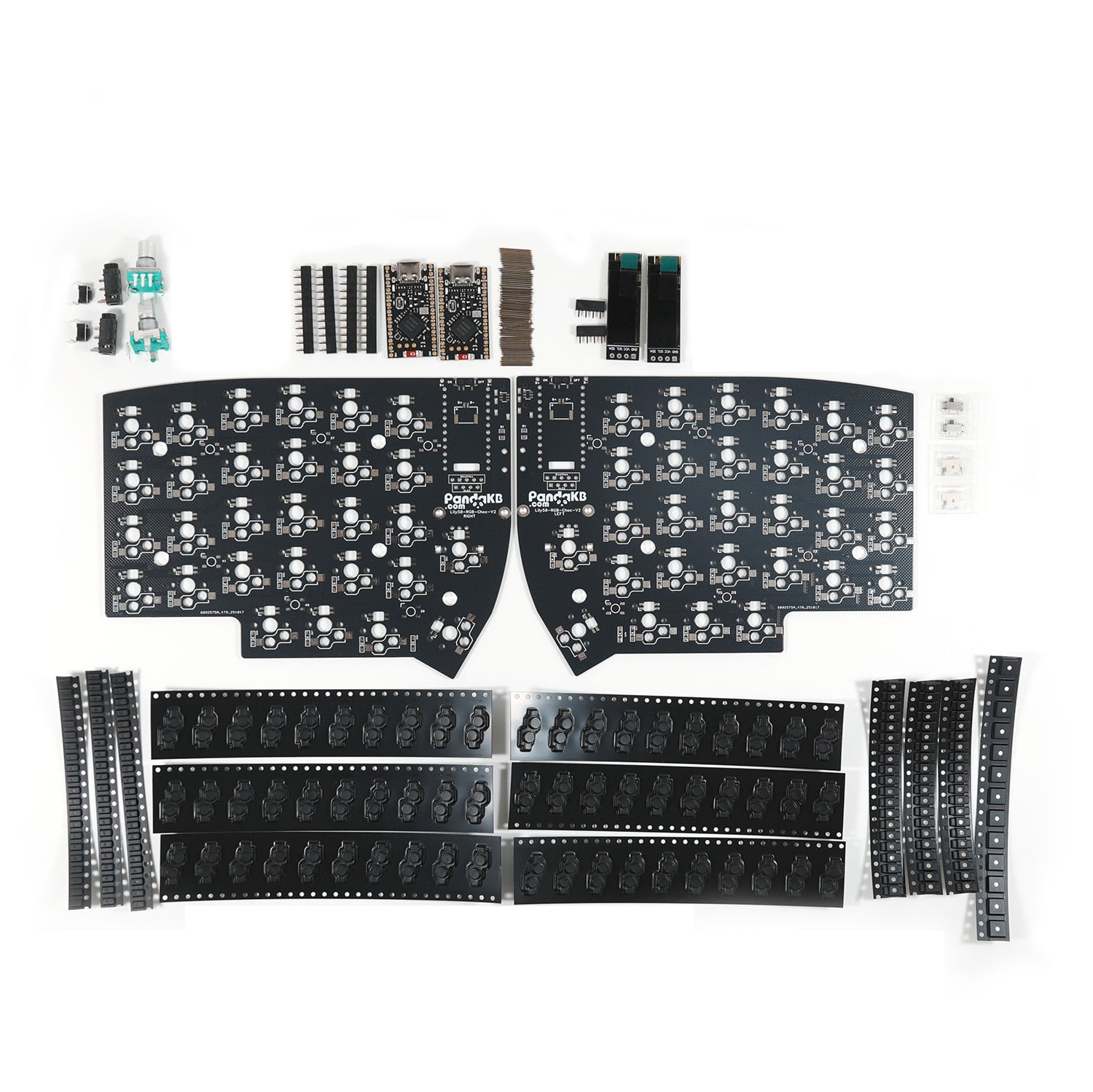 Lily58 Split Keyboard Kit, Low Profile Choc Switch DIY Keyboard PCB Kit ...