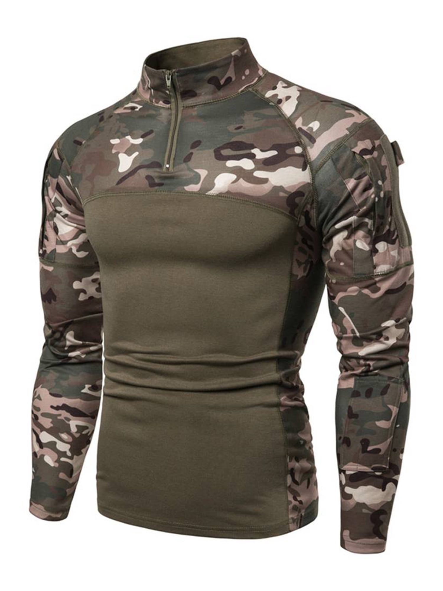 LilyLLL Mens Camouflage Tactical Blouse Army Military Combat Long ...