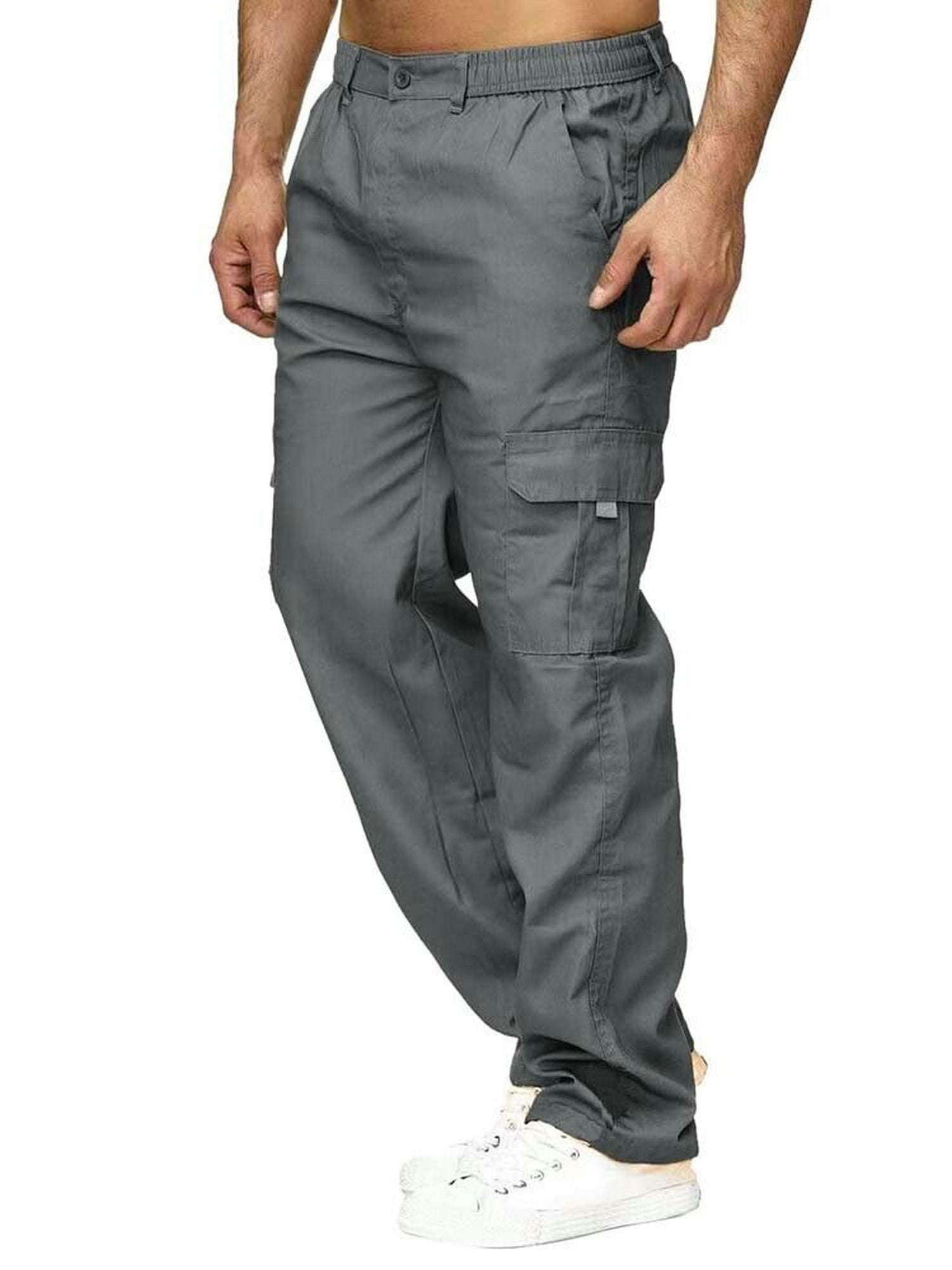 LilyLLL Mens Comabt Cargo Pants Relax Fit Joggers Work Tracksuit ...