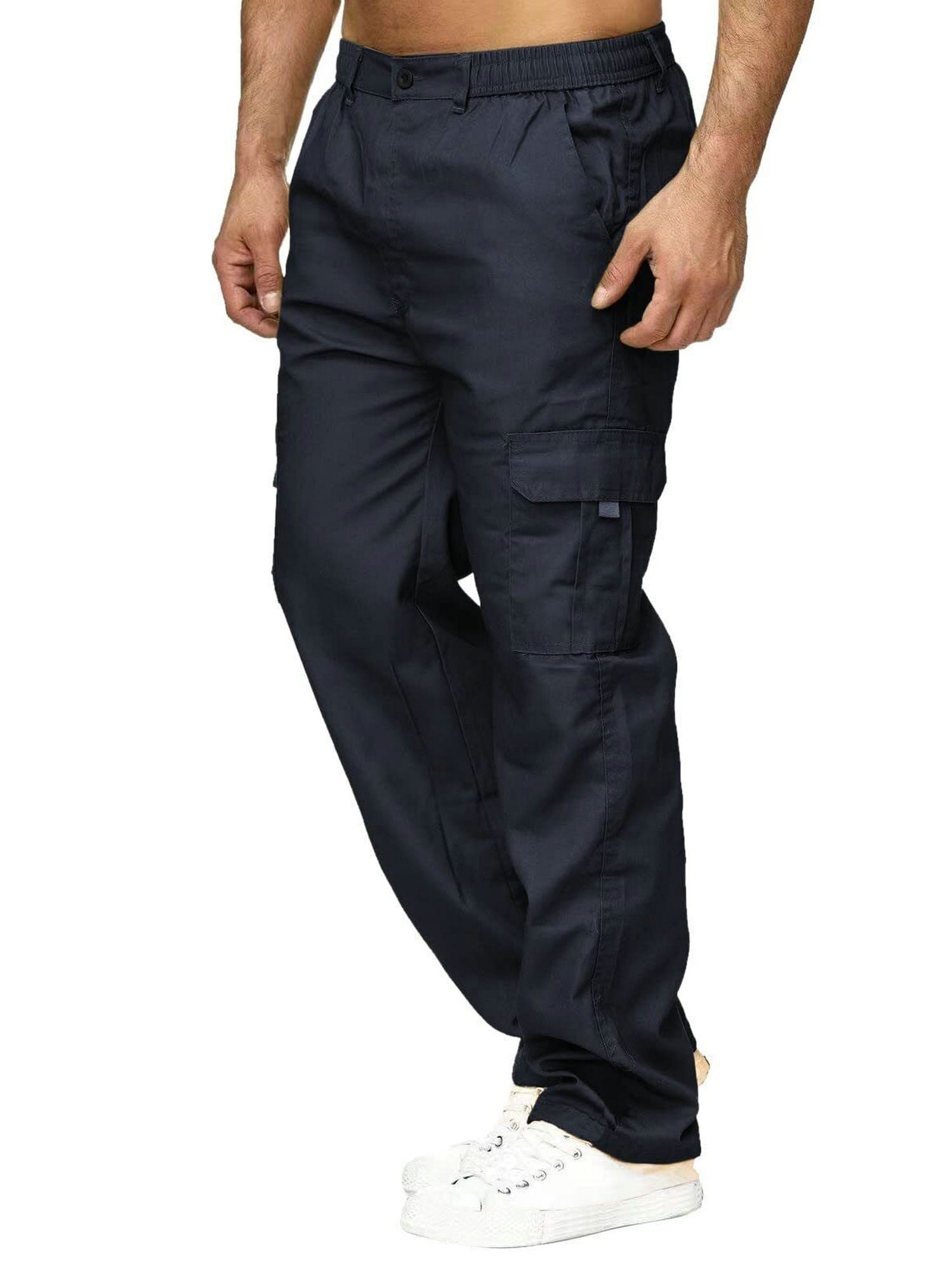 LilyLLL Mens Comabt Cargo Pants Relax Fit Joggers Work Tracksuit ...