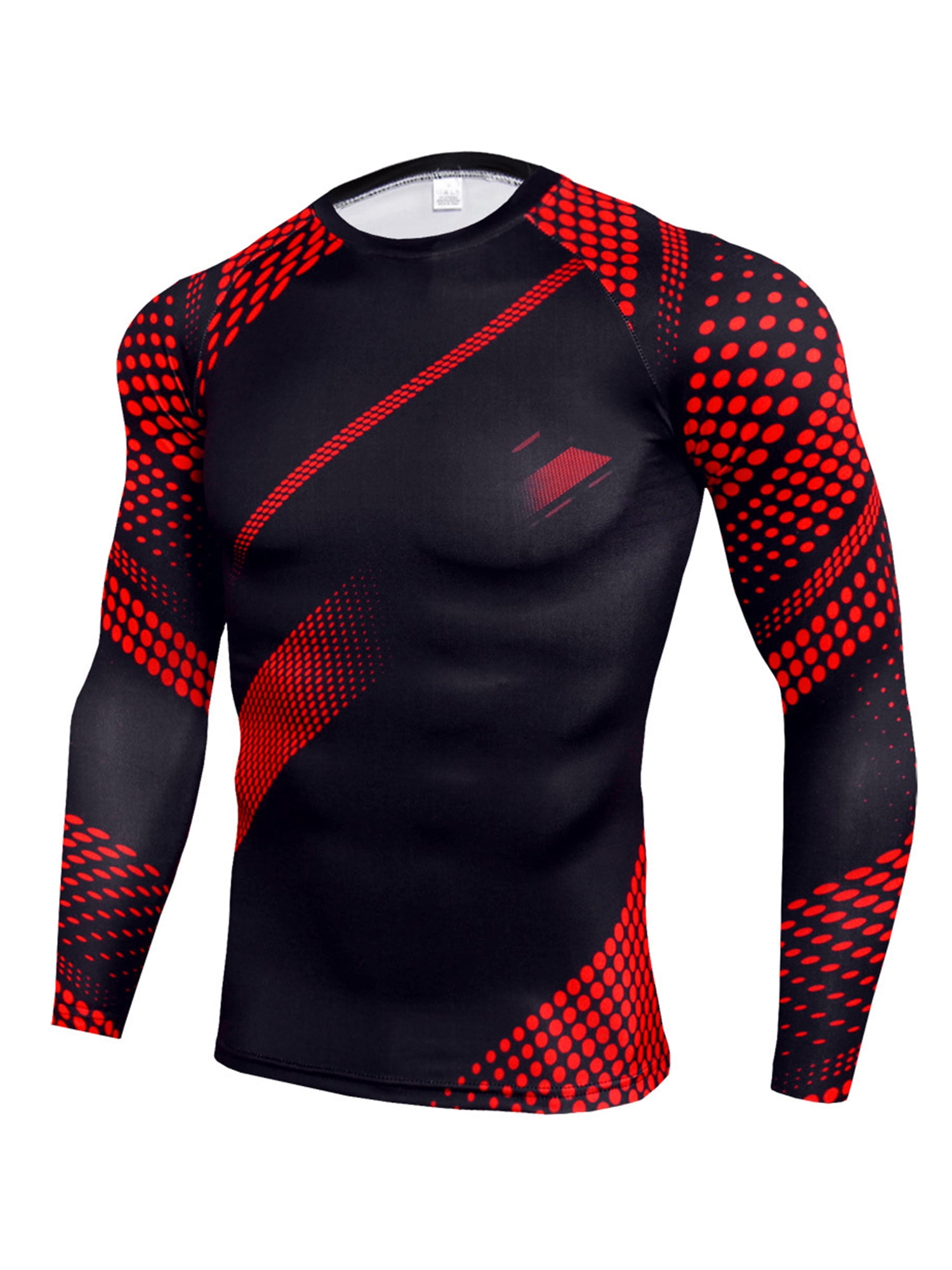 LilyLLL Mens Tactical Camo Print Compression Shirt Long Sleeve Base ...