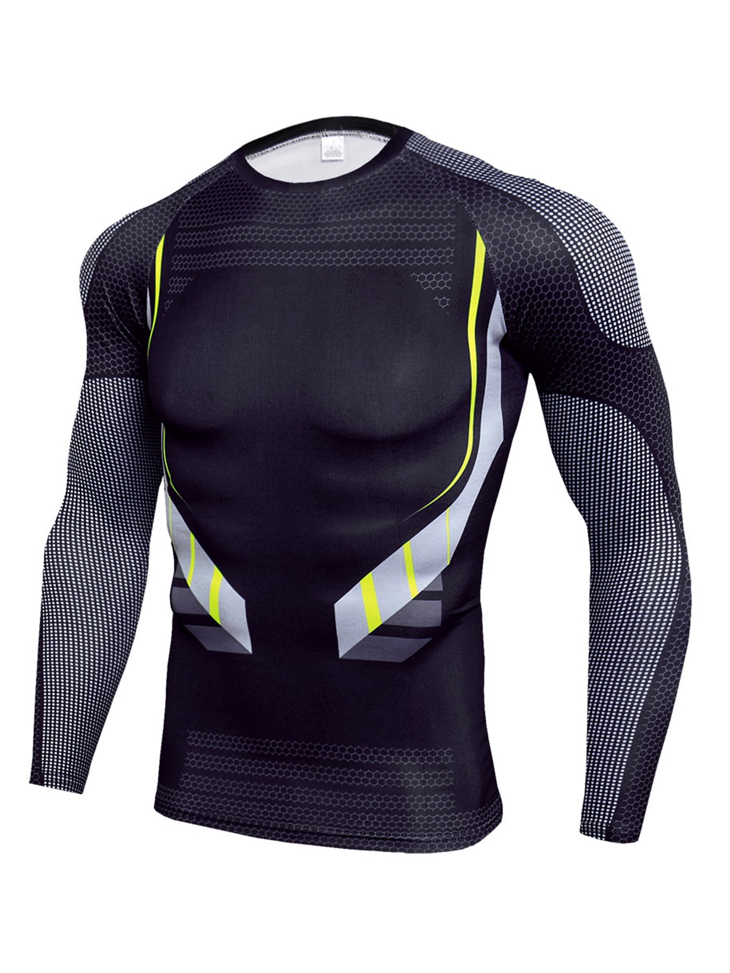LilyLLL Mens Tactical Camo Print Compression Shirt Long Sleeve Base ...