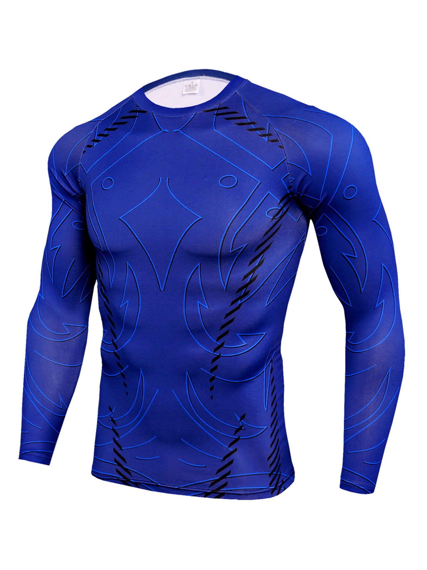 LilyLLL Mens Tactical Camo Print Compression Shirt Long Sleeve Base ...