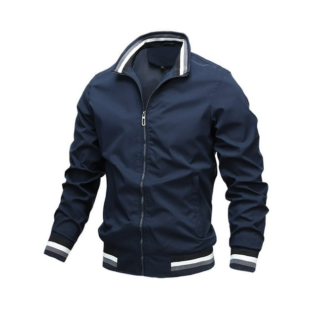 LilyLLL Mens Zip Up Jacket Combat Outdoor Work Cargo Pilot Flight ...