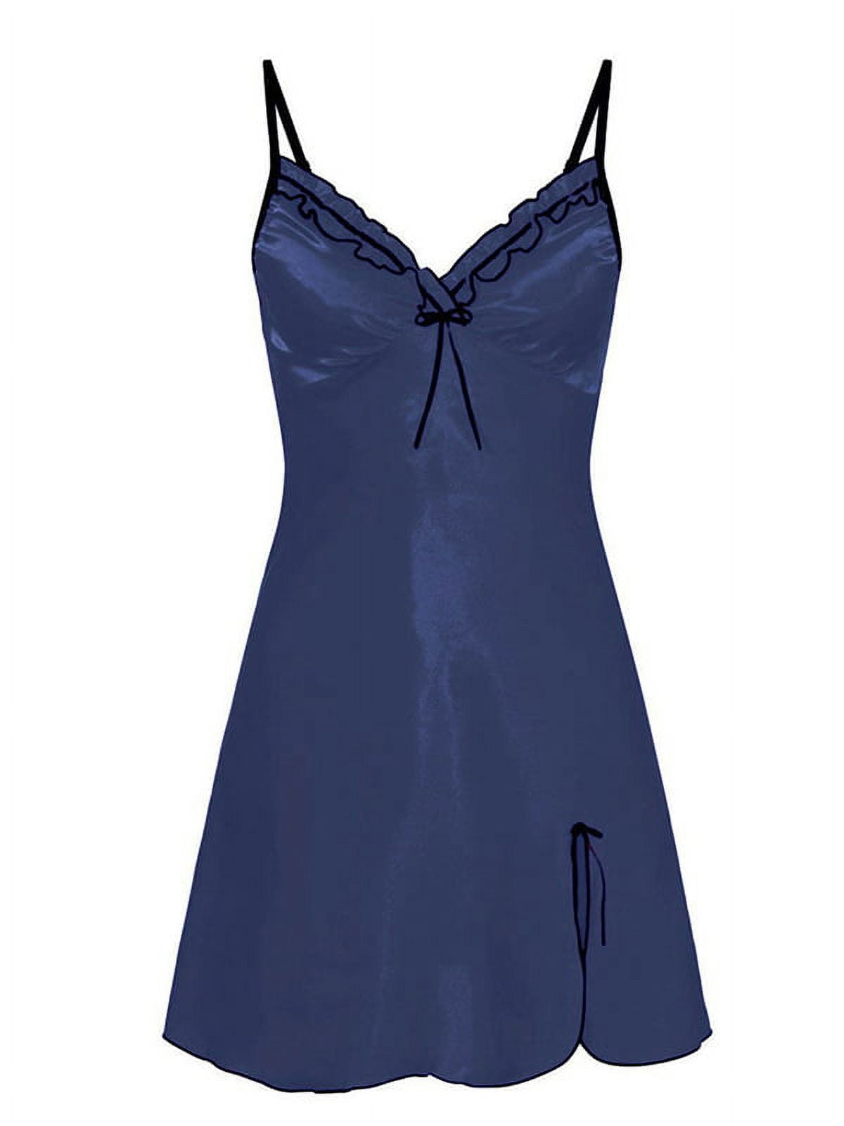 LilyLLL Women Babydoll Lingerie Stain Silk Mini Nightie Dress Chemise ...